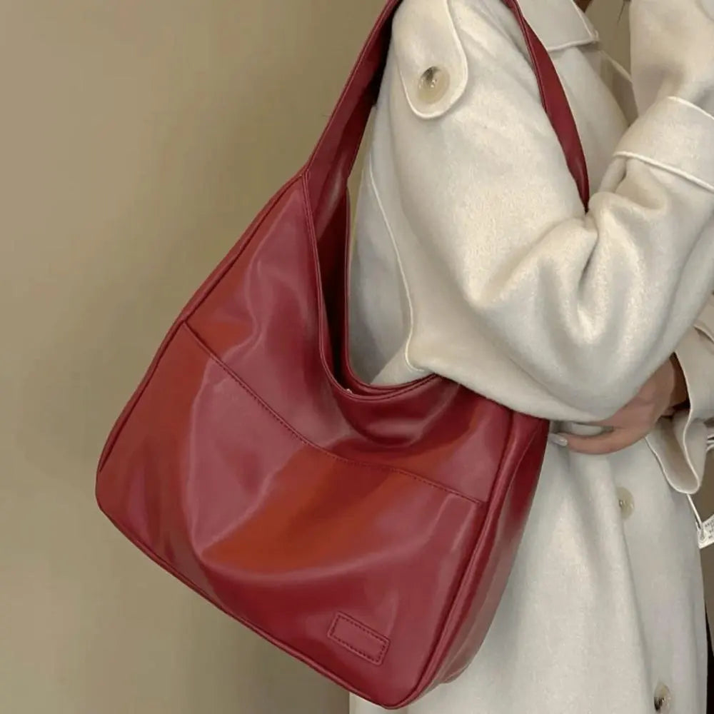 Vegan Leather Hobo Bag – Soft Slouchy Design with Single Shoulder Strap ...